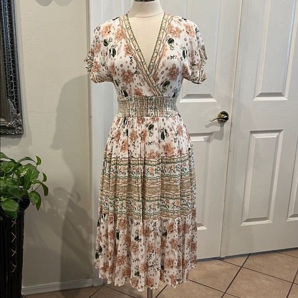J Gee | Dresses | J Gee Boho Floral Midi Dress | Poshmark